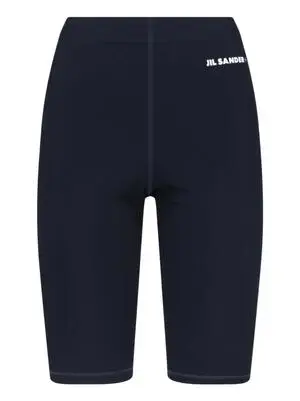 JIL SANDER Logo Printed Biker Shorts - Black