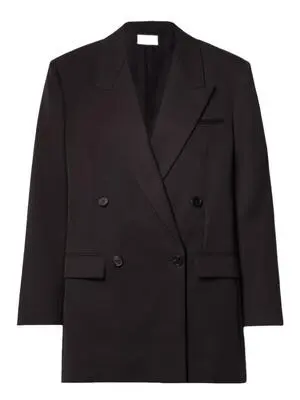 THE ROW Myriam Double-breasted Wool Suit Jacket - Black