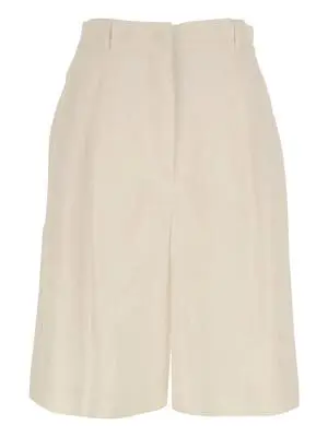 Max Mara Belt Loop Shorts - Beige
