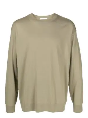 Auralee Crew Neck Wool Jumper - Nude