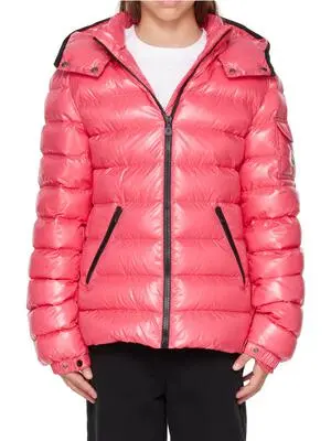 Moncler Bady Hooded Down Jacket - Dark Pink