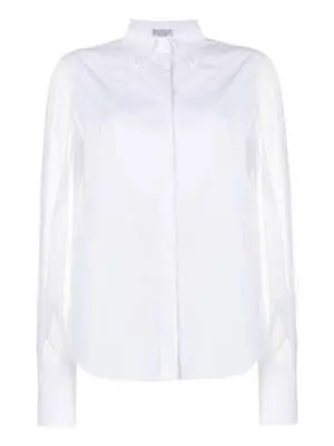 Brunello Cucinelli Embellished Shirt - White