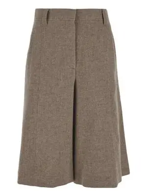 Brunello Cucinelli Wide-leg Tailored Bermuda Shorts - Brown