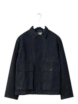 LEMAIRE Collared Button-up Denim Jacket - Denim Indigo