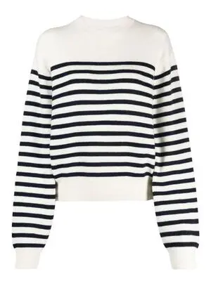 KHAITE Khaite Striped Crewneck Knit Sweater