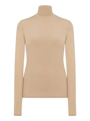 THE ROW Rudd High-necked T-shirt - Nude