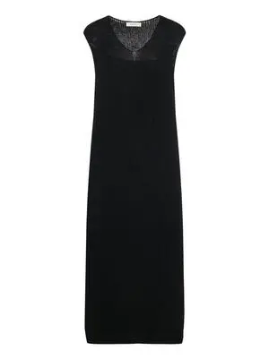 THE ROW Sleeveless V-neck Maxi Dress - Black