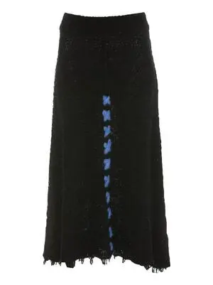 THE ROW Knitted High Waist Skirt - Black
