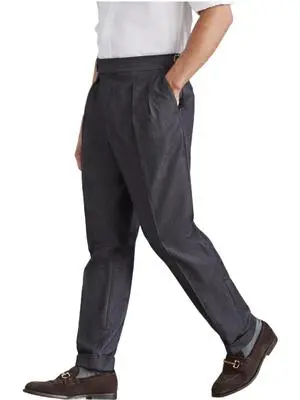 Brunello Cucinelli Cashmere Tapered Trousers - Anthracite
