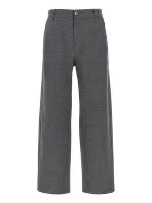Brunello Cucinelli Logo Patch Wide-leg Pants - Black