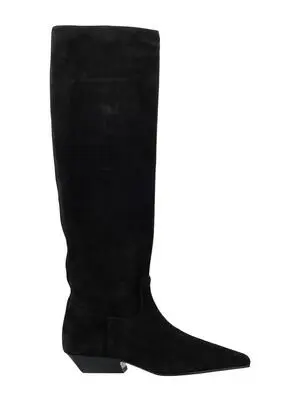 Khaite The Marfa Classic Flat Knee High Boots - Black