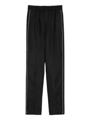 JIL SANDER Piped Trim Trousers - Black
