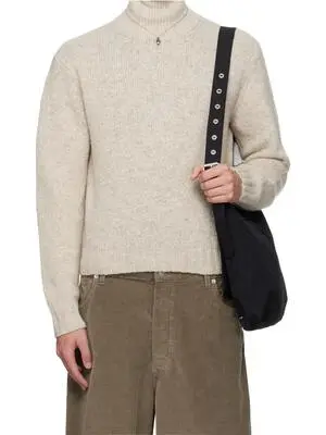 Auralee High-neck Cashmere Sweater - Nude