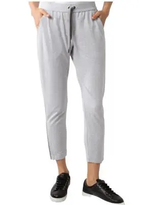 Brunello Cucinelli Elastic Waist Drawstring Joggers - Gray Mixed Color