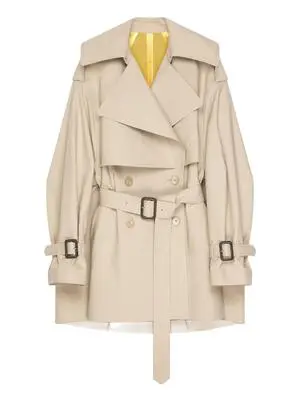 Givenchy Cocoon Short Trench Coat - Wheat-colored