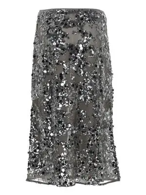 Baum Und Pferdgarten Sequin Midi Skirt - Black
