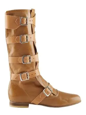VIVIENNE WESTWOOD Pirate Boots With Buckled Straps - Tan