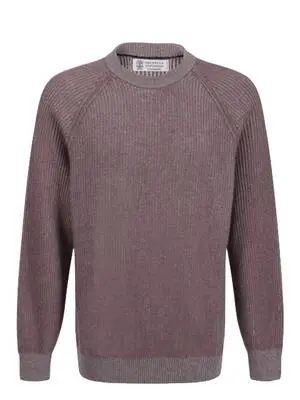 Brunello Cucinelli Ribbed Knit Sweater - Gray