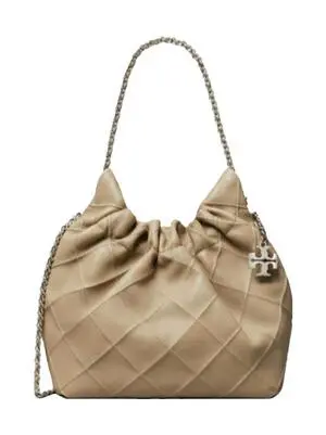 Tory Burch Tory Burch Fleming Soft Hobo Bag Soft Cement