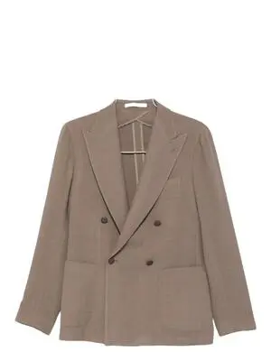 Tagliatore Long-sleeved Suit Jacket - Brown