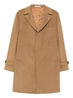 Tagliatore Long Sleeved Coat - Brown