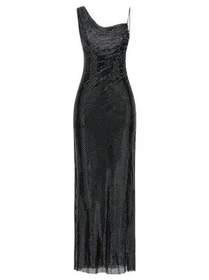 SELF-PORTRAIT Self-Portrait Embellished Asymmetrical Maxi Dress