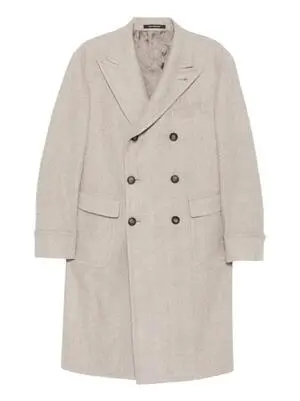 Tagliatore Long-sleeved Coat - Light Grey