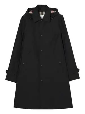 Burberry Long-sleeved Hooded Coat - Black