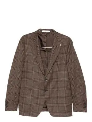 Tagliatore Long-sleeved Suit Jacket - Brown