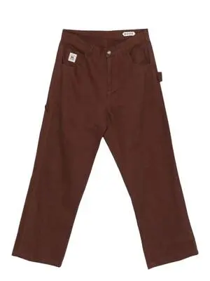 BODE Straight Leg Belted Casual Pants - Red