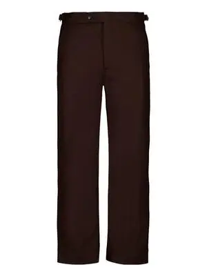 BODE Side-button Wool Casual Pants - Black