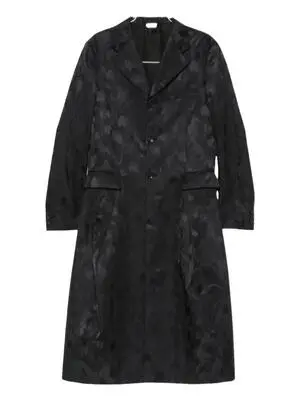Comme Des Garçons Single-breasted Coat - Black