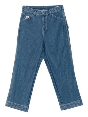 BODE BODE Belt Loop Jeans With Diamond Contrast Stitching