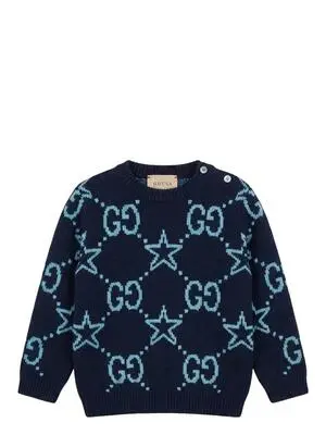 Gucci Gg Star Wool Jumper - Black
