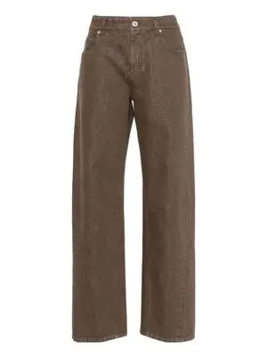 BRUNELLO CUCINELLI Brunello Cucinelli Glitter Embellished Straight Leg Jeans