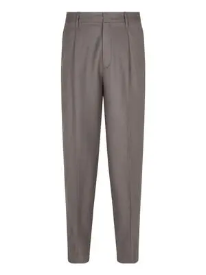 Emporio Armani Stretch-twill Trousers - Gray