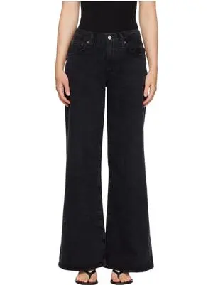 AGOLDE Five Pocket Denim Trousers - Black
