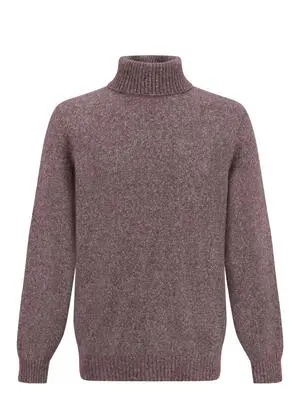 Brunello Cucinelli Roll Neck Knitted Jumper - Gray