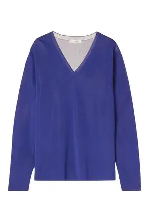 THE ROW The Row Lucla Knitted Sweater Blue