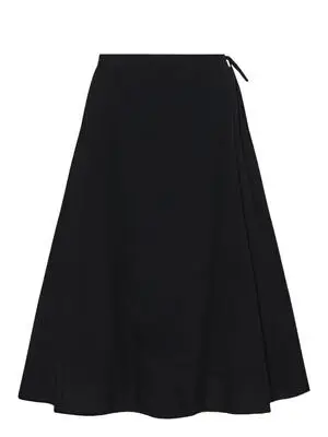 THE ROW The Row Drawstring Pleated Skirt Black
