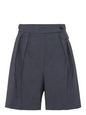 Brunello Cucinelli Pleated Shorts - Lignite Ash