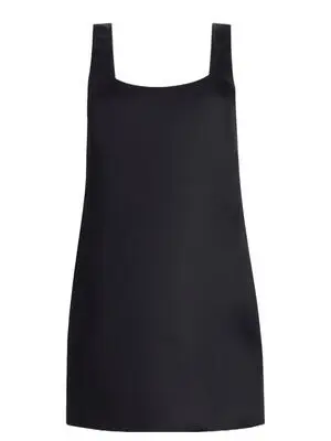 Khaite Sleeveless Satin Dress - Black