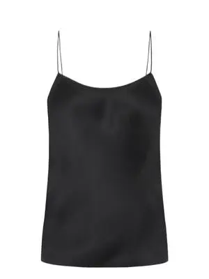 THE ROW Square-neck Silk Camisole - Black