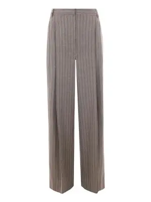 Brunello Cucinelli Pinstriped Tailored Trousers - Gray