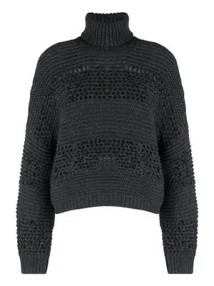 Brunello Cucinelli Sequined Cashmere Jumper - Black