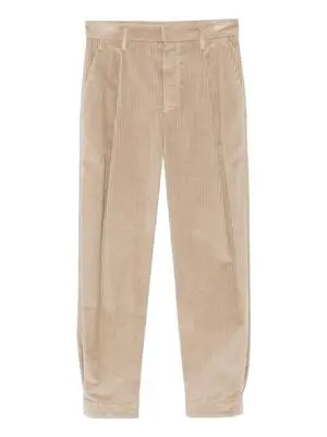 Brunello Cucinelli High-waist Corduroy Trousers - Beige