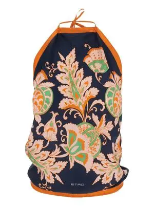 Etro Printed Halterneck Top - Black