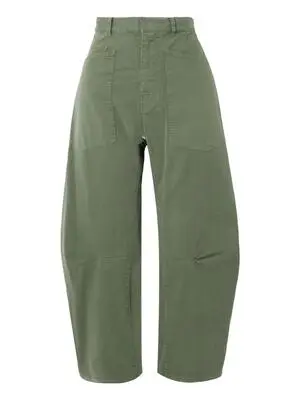 NILI LOTAN Shon" Pleated Detail Track Pants - Green