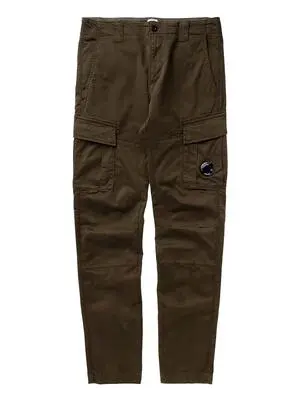 C.P. COMPANY Lens-detailed Tapered-leg Cargo Pants - Black