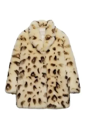 Prada Long Sleeve Fur Coat - Neutral Color